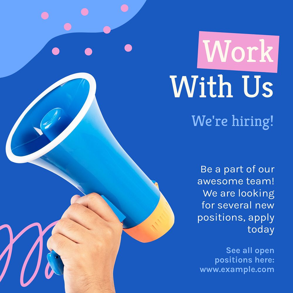 Work us Instagram post template | Premium Editable Template - rawpixel