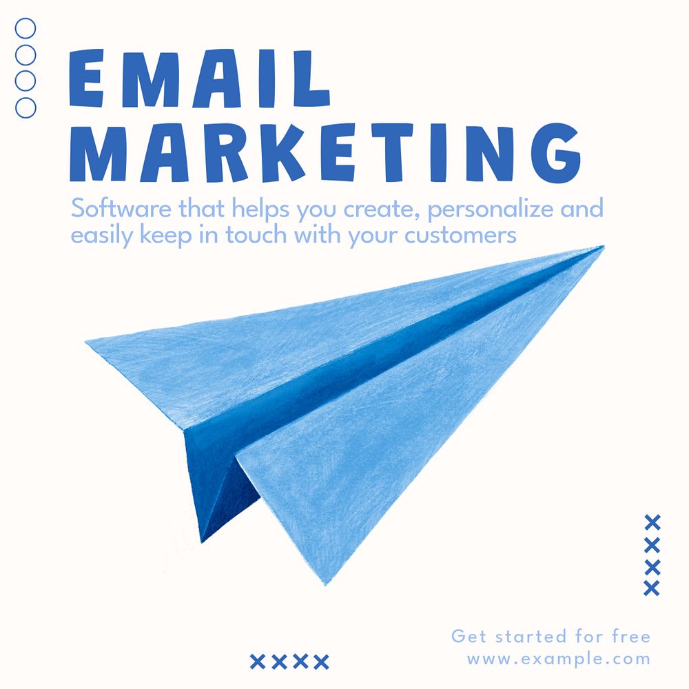 Email marketing software Instagram post | Premium Editable Template ...
