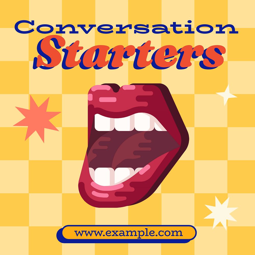 Conversation starters Instagram post template, | Premium Editable ...