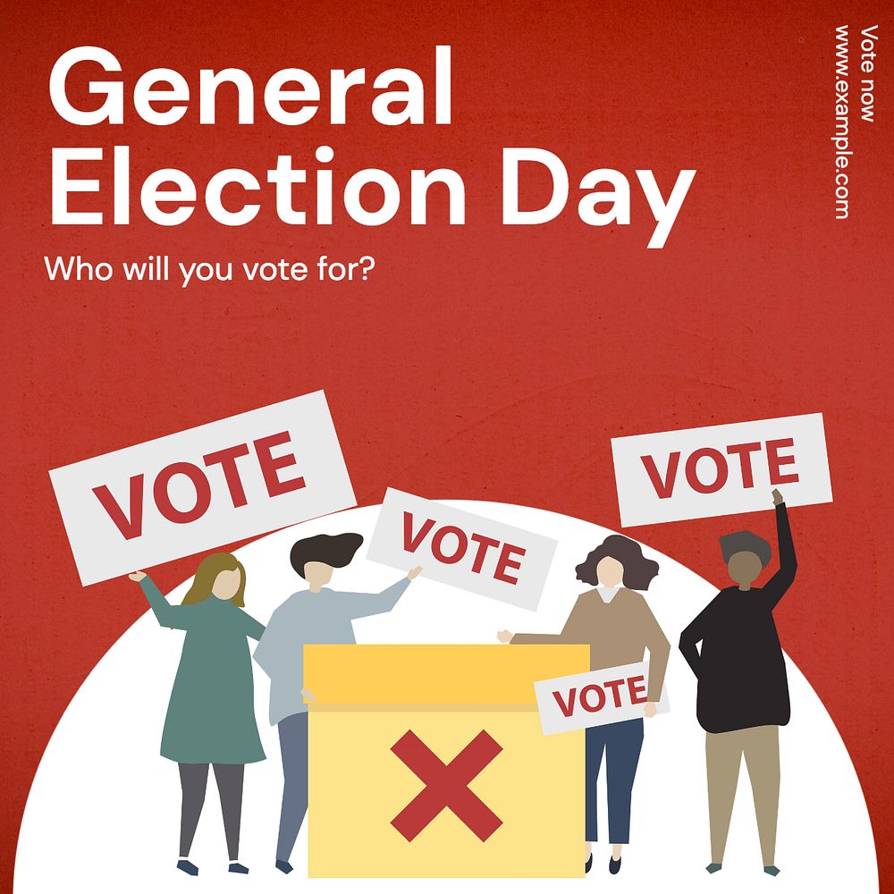 General election day Instagram post | Premium Editable Template - rawpixel