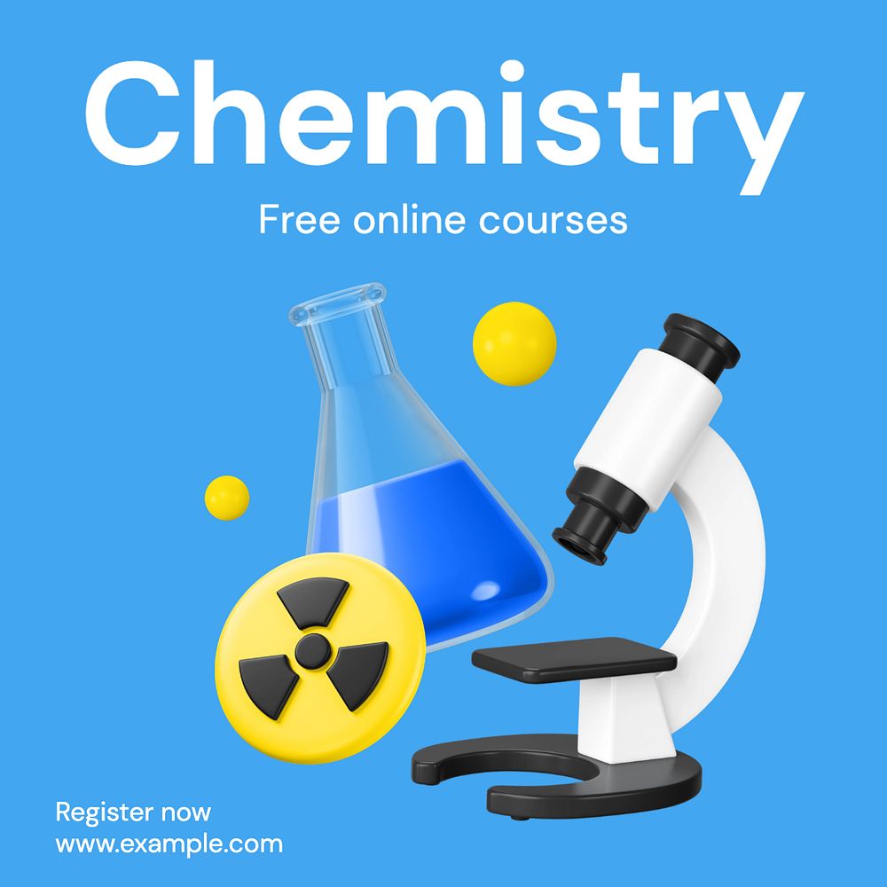 Chemistry Instagram post template, editable | Premium Editable Template ...