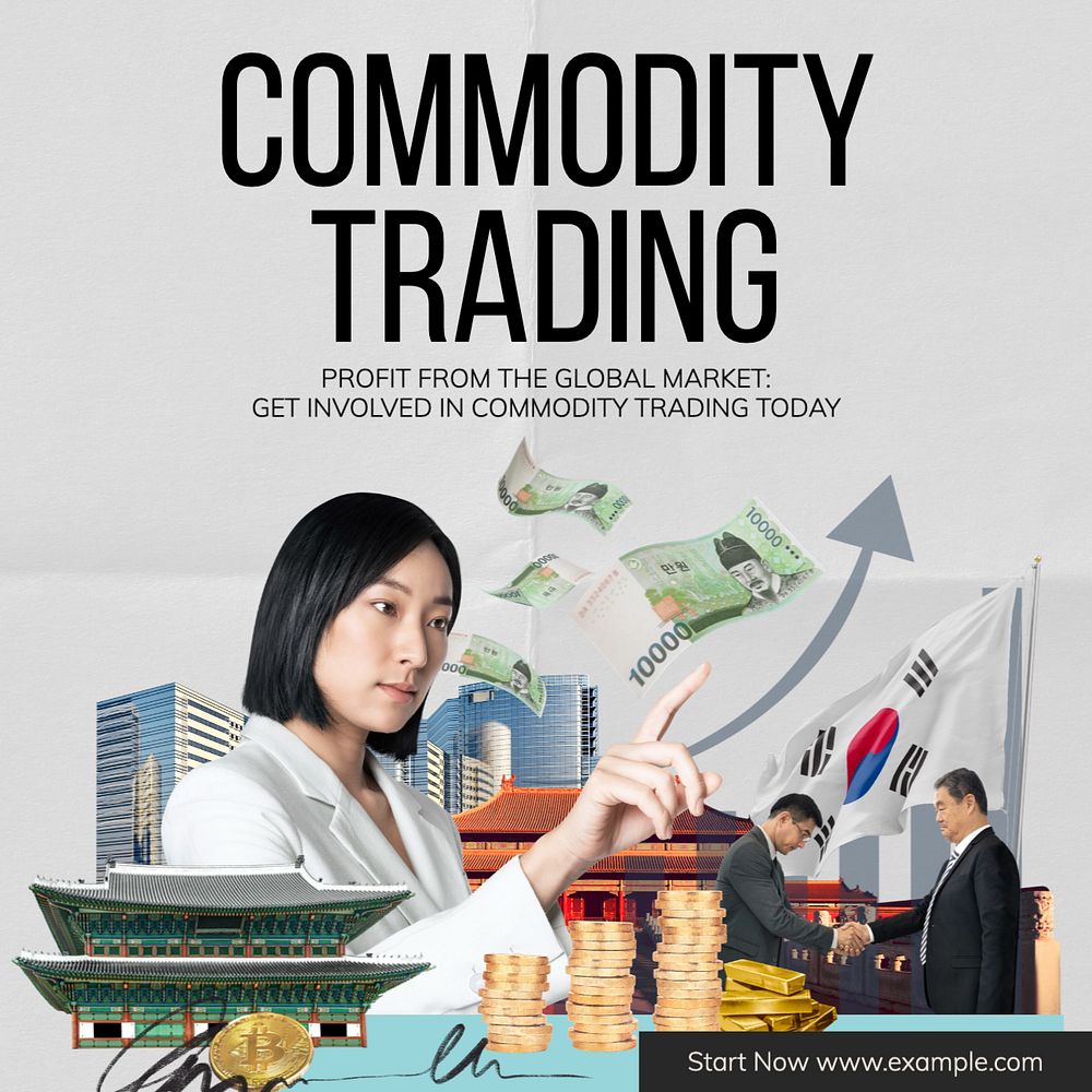 Commodity trading Instagram post template, | Premium Editable Template ...