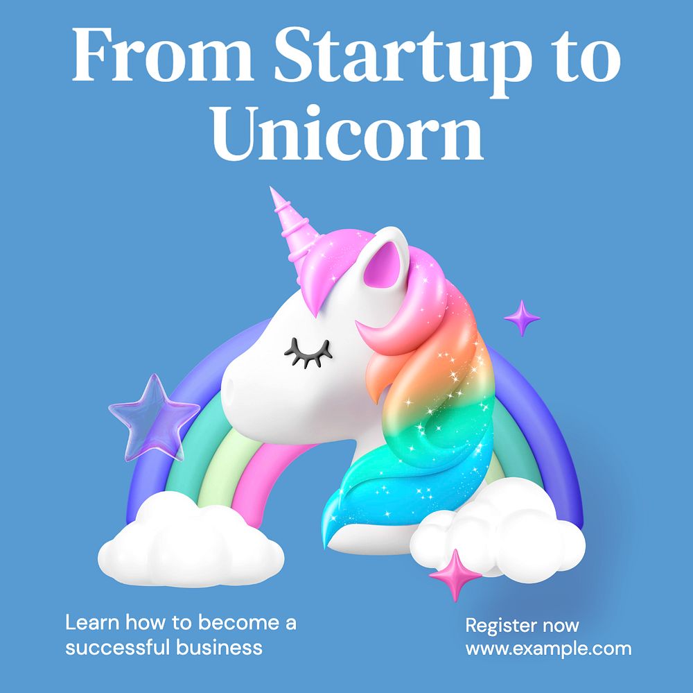 Be unicorn Instagram post template, | Premium Editable Template - rawpixel
