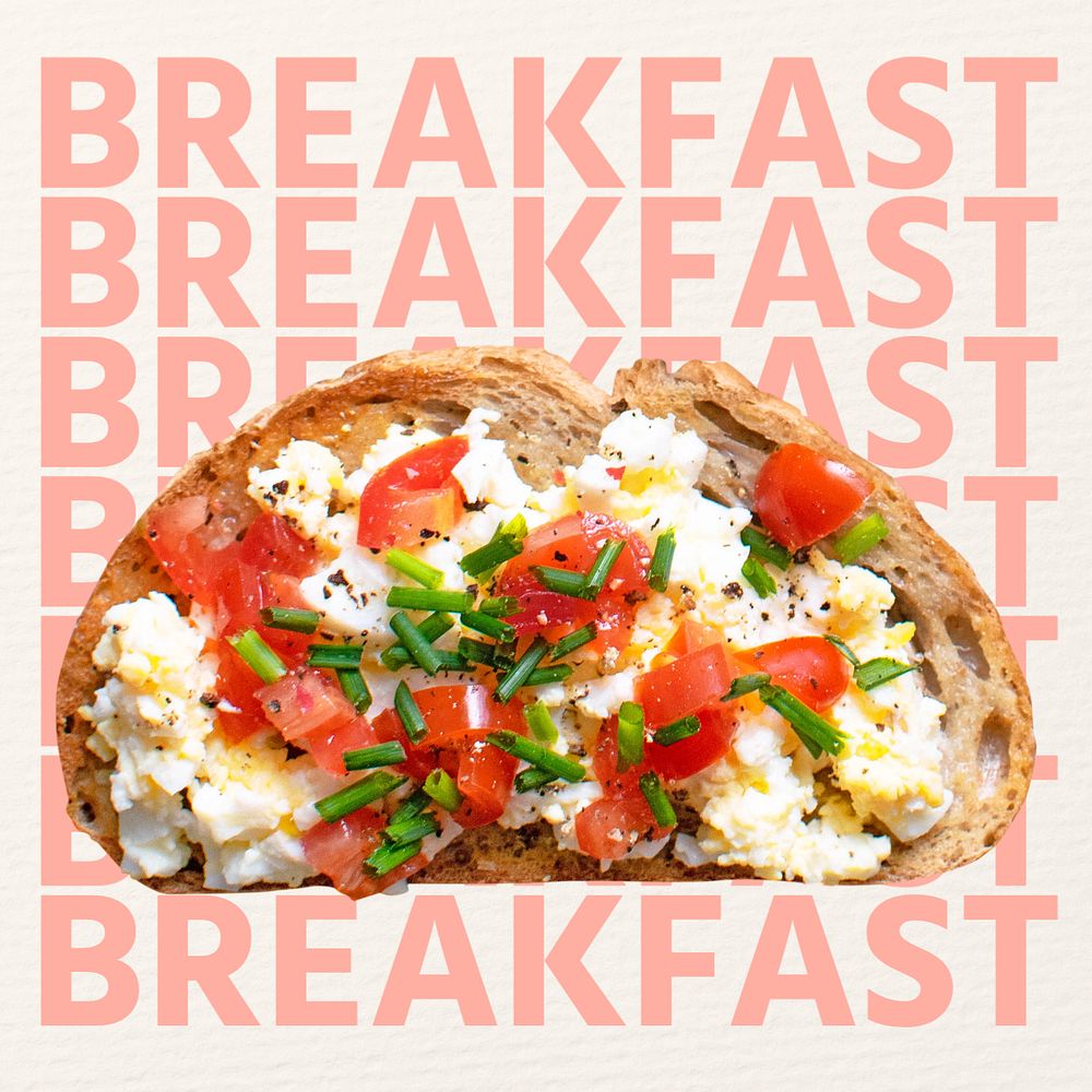 Breakfast Instagram post template, editable | Premium Editable Template ...