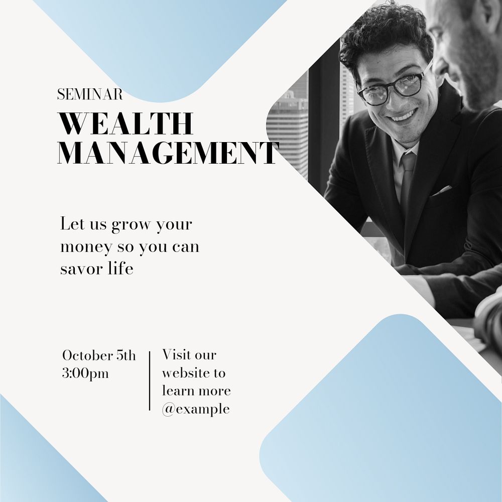 Wealth management poster template, editable | Premium Editable Template ...