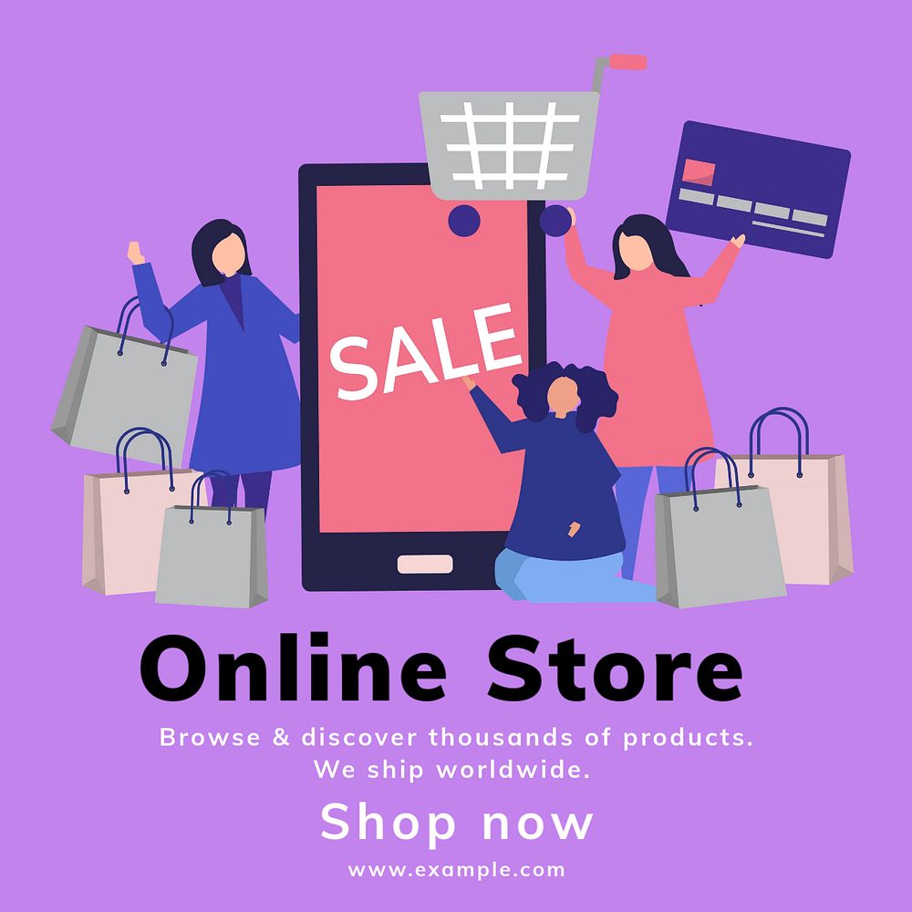 E-commerce online shopping ads Instagram | Premium Editable Template ...