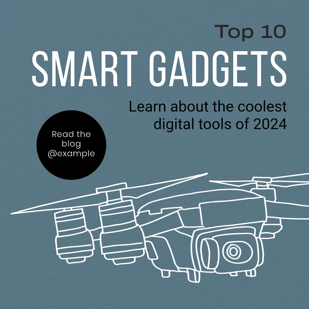 Smart gadgets Instagram post template, | Premium Editable Template ...