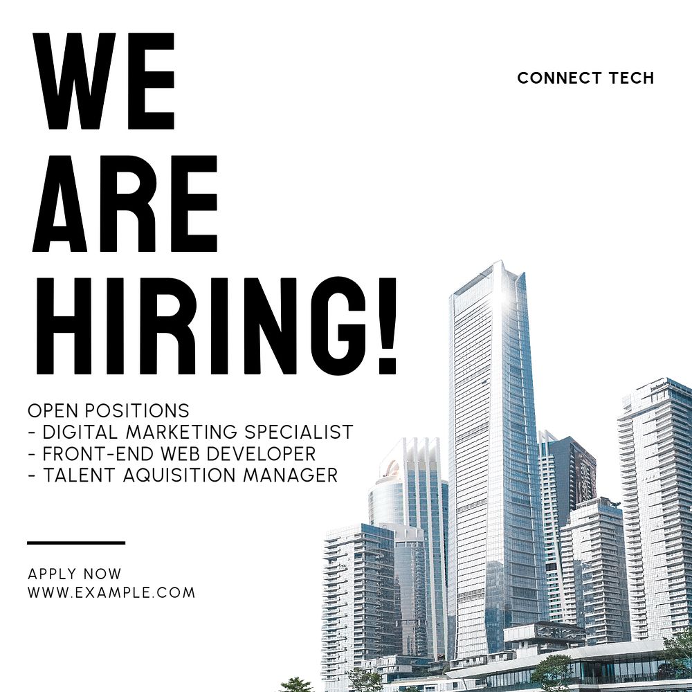 We are hiring Facebook post | Premium Editable Template - rawpixel