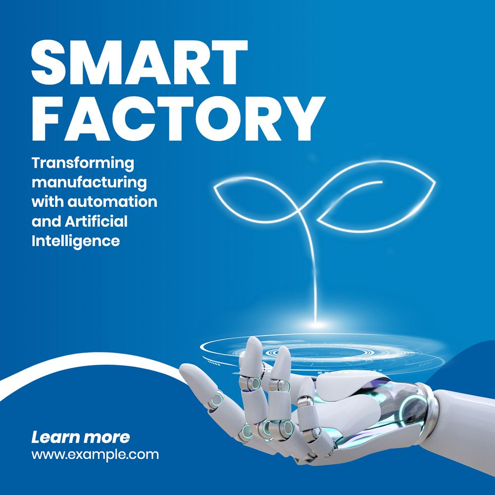 Smart factory ads Instagram post | Premium Editable Template - rawpixel