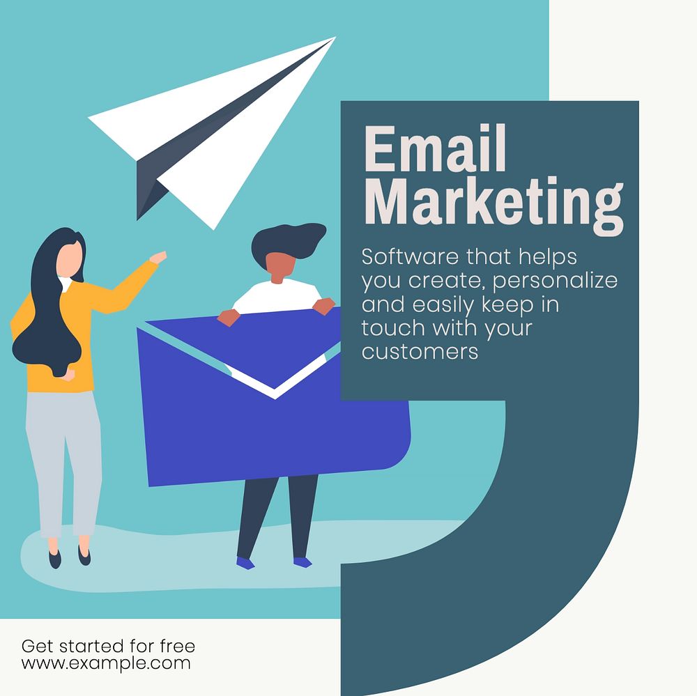 Email marketing software Instagram post | Premium Editable Template ...