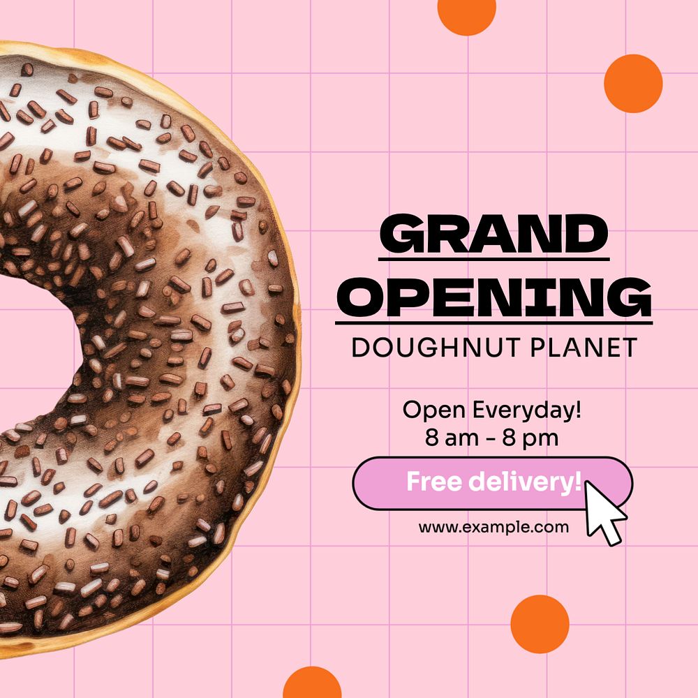 Grand opening Instagram post template, | Premium Editable Template ...