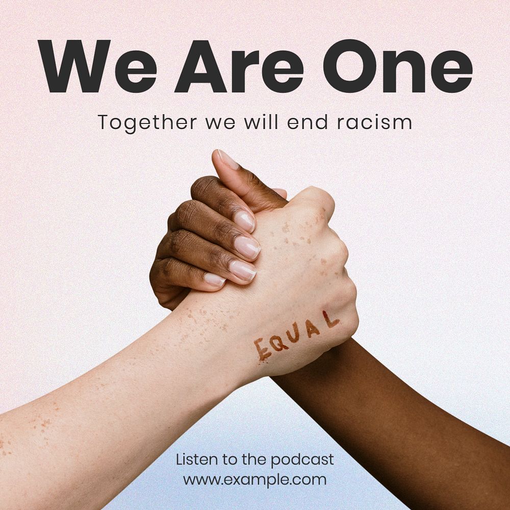 We are one Instagram post | Free Editable Template - rawpixel