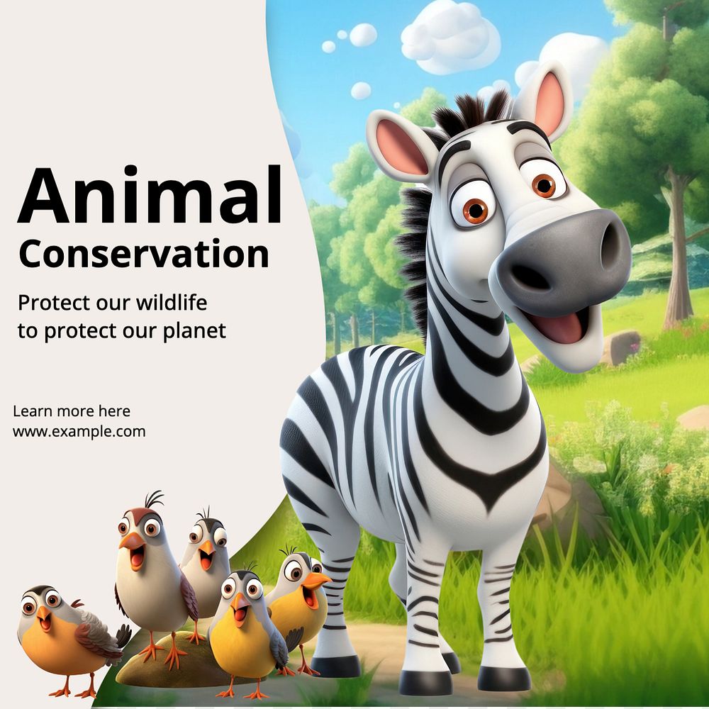 Animal conservation Instagram post template, | Premium Editable ...