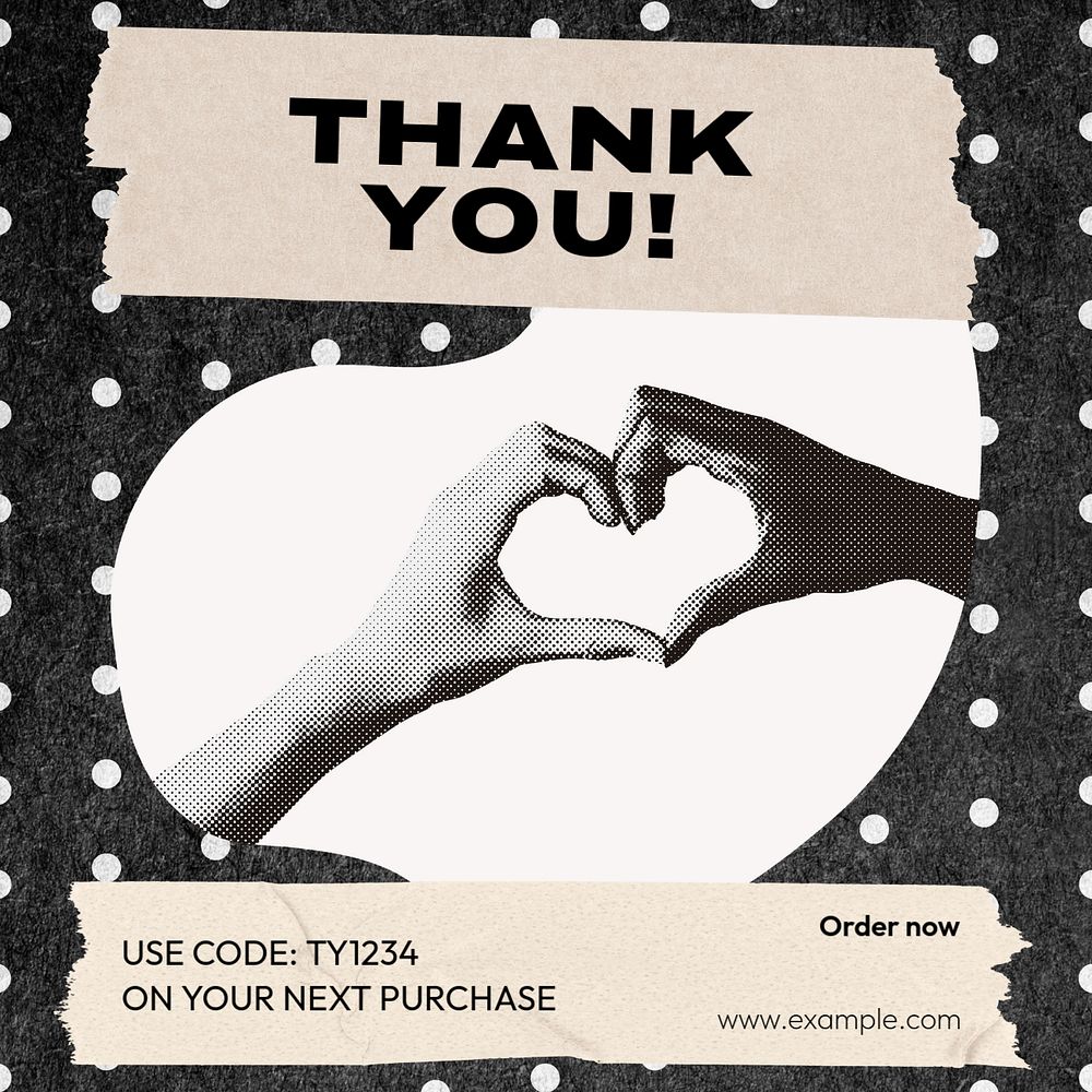 Thank you Instagram post template | Premium Editable Template - rawpixel