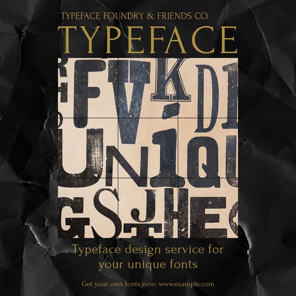Typeface service Instagram post template | Premium Editable Template ...