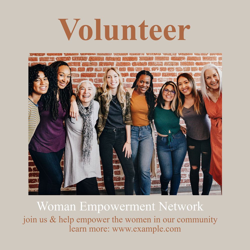 Volunteer Instagram post template, editable | Premium Editable Template ...