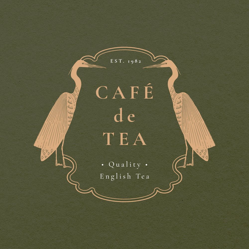 Tea house editable logo template | Premium Logo Maker - rawpixel