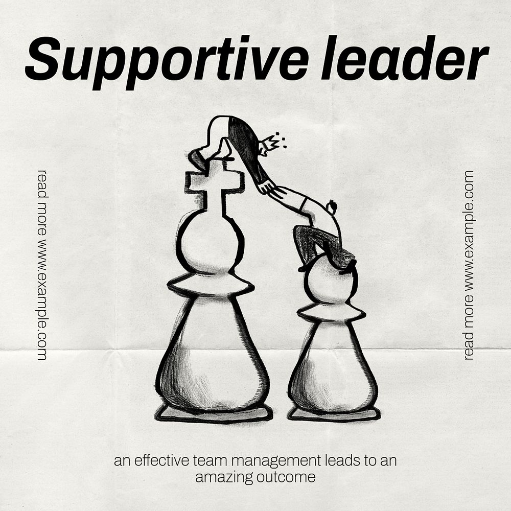 Supportive leader Instagram post template | Premium Editable Template ...