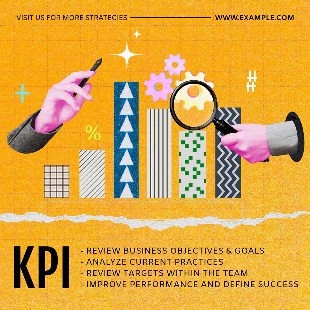 Business KPI Instagram post template | Premium Editable Template - rawpixel