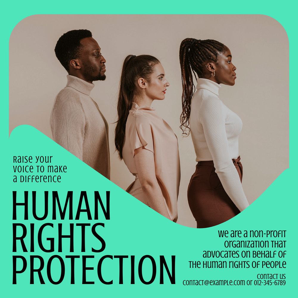 Human rights Instagram ad template | Free Editable Template - rawpixel