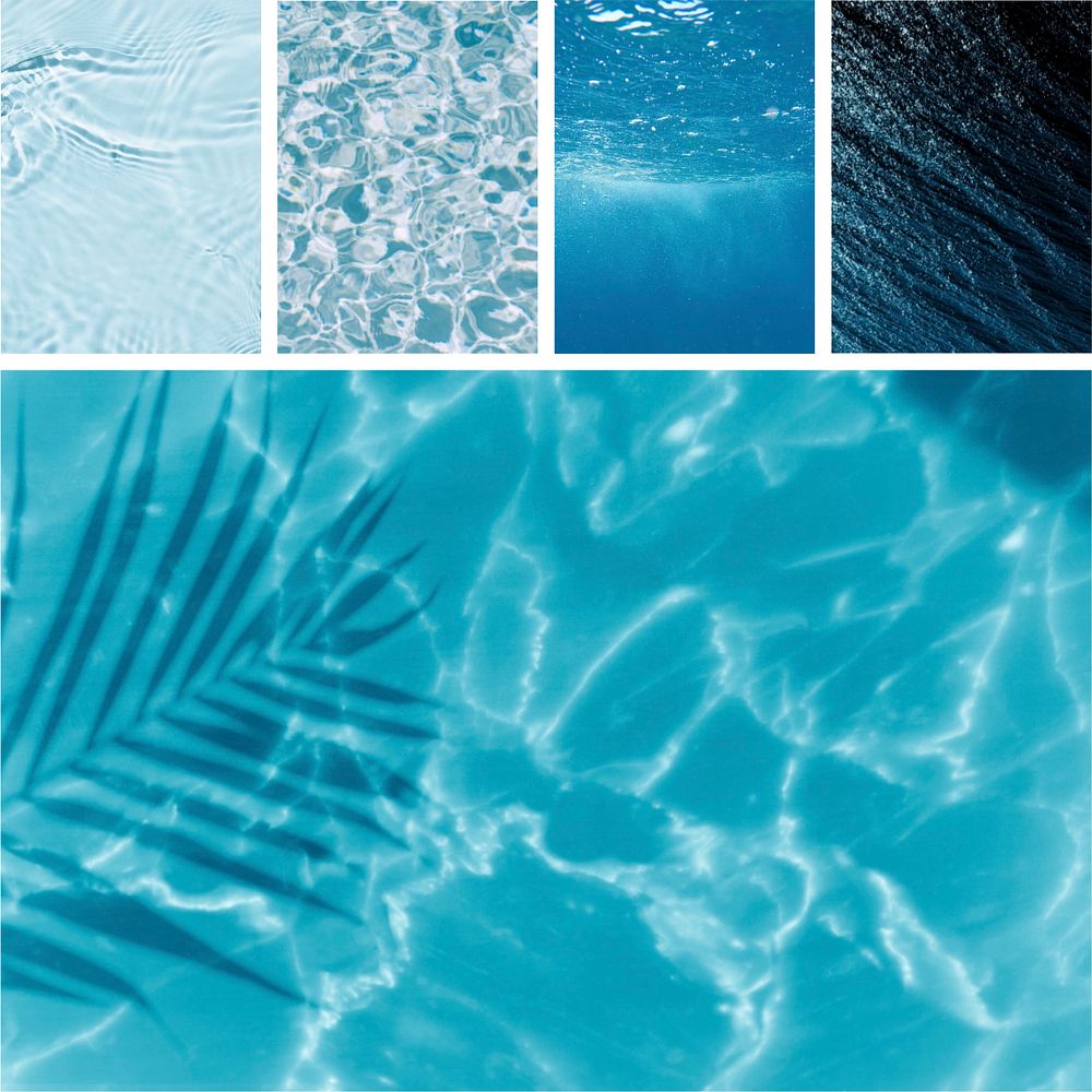 Customizable water grid photo collage | Premium Photo Collage Maker ...