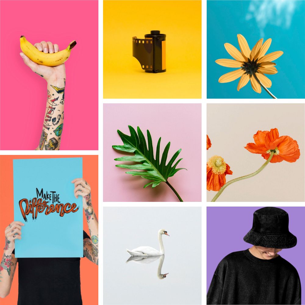 Customizable aesthetic grid photo collage | Premium Photo Collage Maker ...