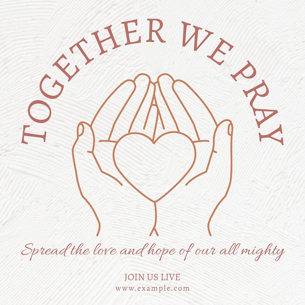 Together we pray | Free Editable Template - rawpixel