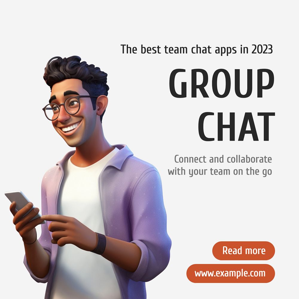 Group chat Instagram post template, | Premium Editable Template - rawpixel