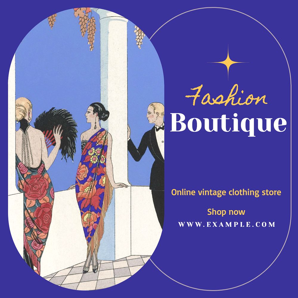 Fashion boutique Instagram post template, | Premium Editable Template ...