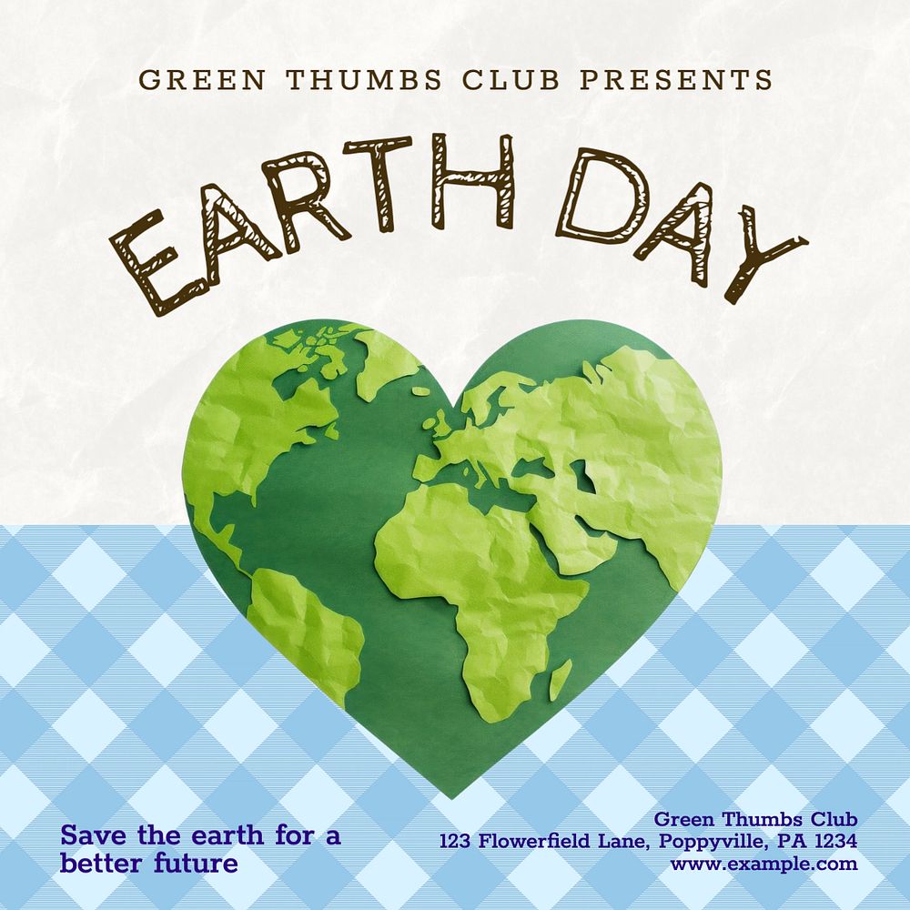 Earth day Instagram post template, | Free Editable Template - rawpixel