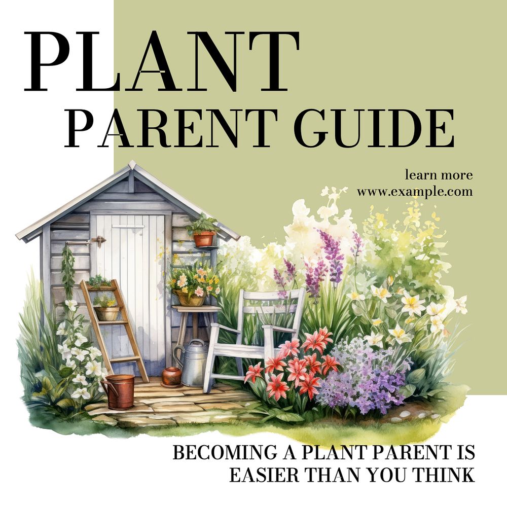 Plant parent guide Instagram post | Premium Editable Template - rawpixel