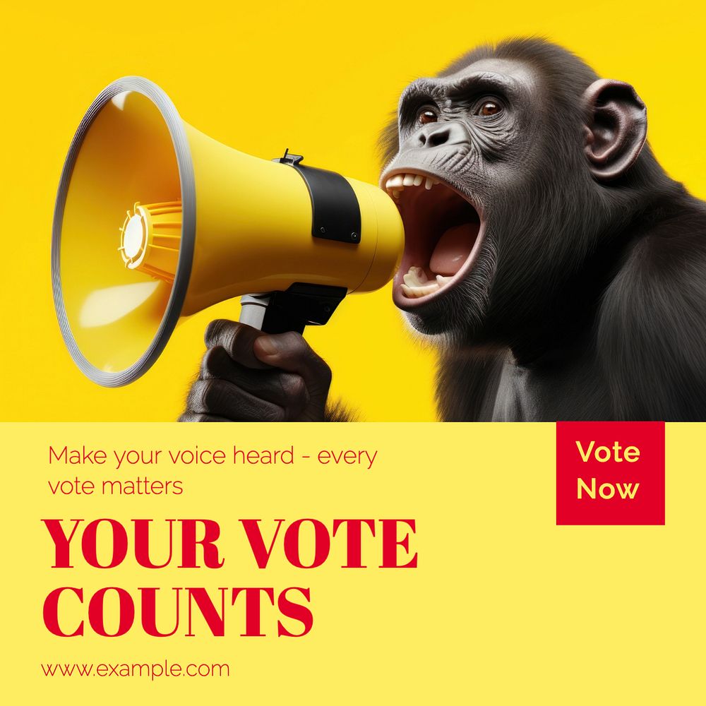 Voting Instagram post template, editable | Premium Editable Template ...