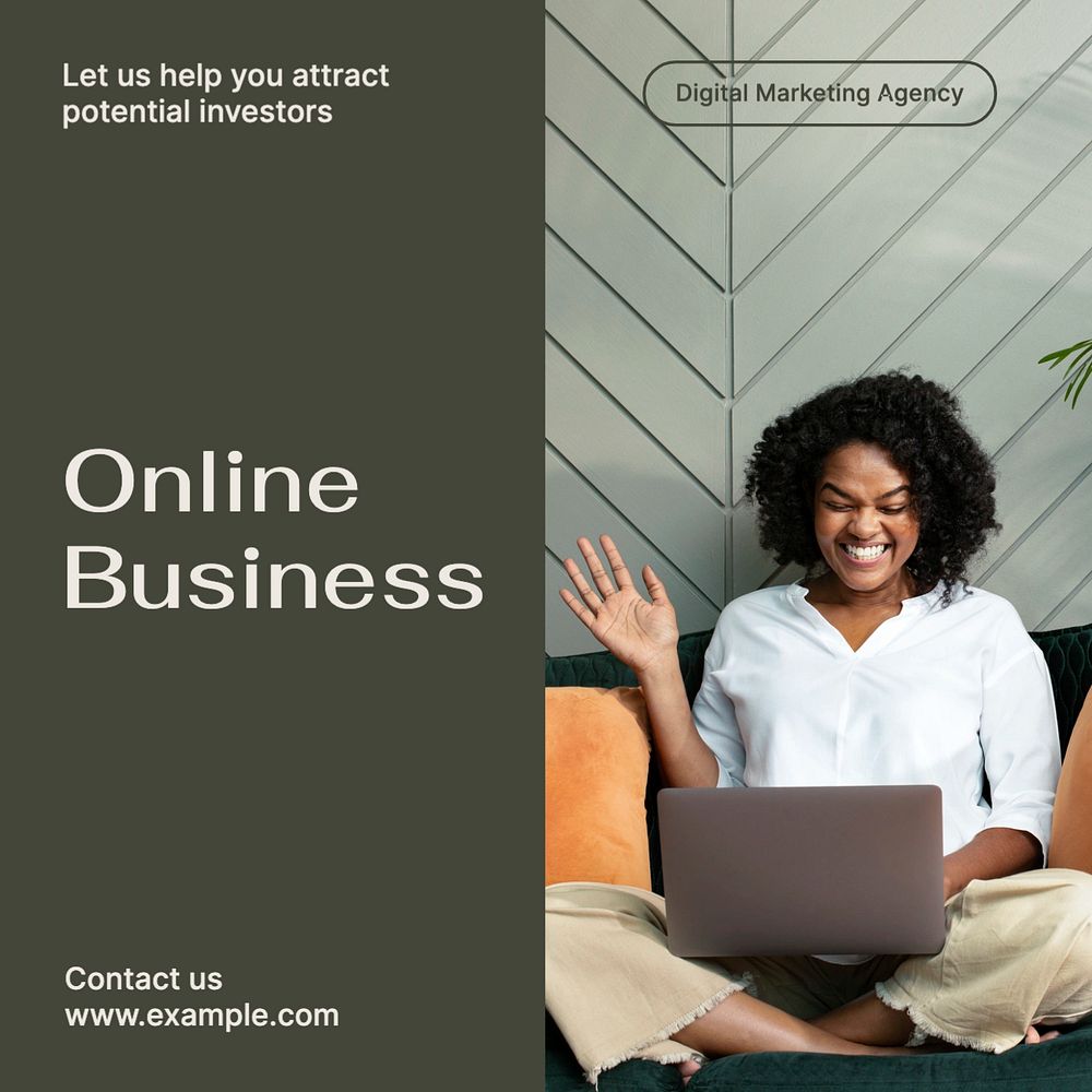 Online business Facebook post template, | Premium Editable Template ...