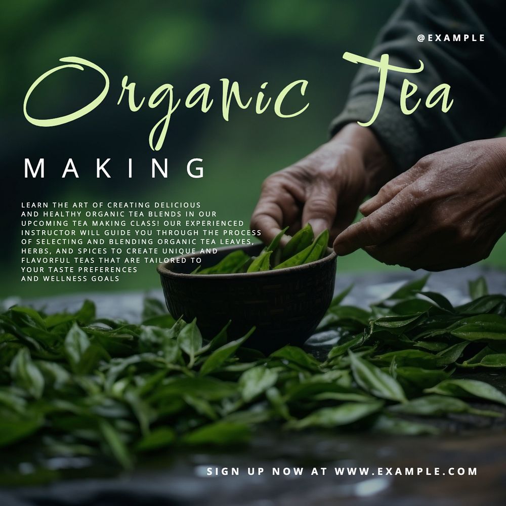 Tea making Facebook post template, | Free Editable Template - rawpixel