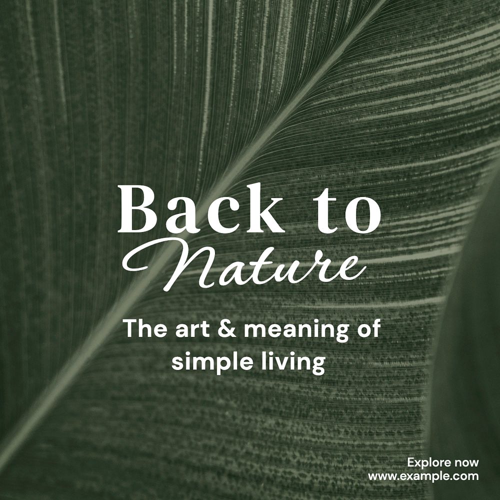 Nature & simple life Facebook | Premium Editable Template - rawpixel