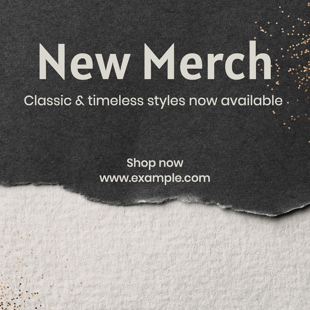 New merch Instagram post template, | Premium Editable Template - rawpixel