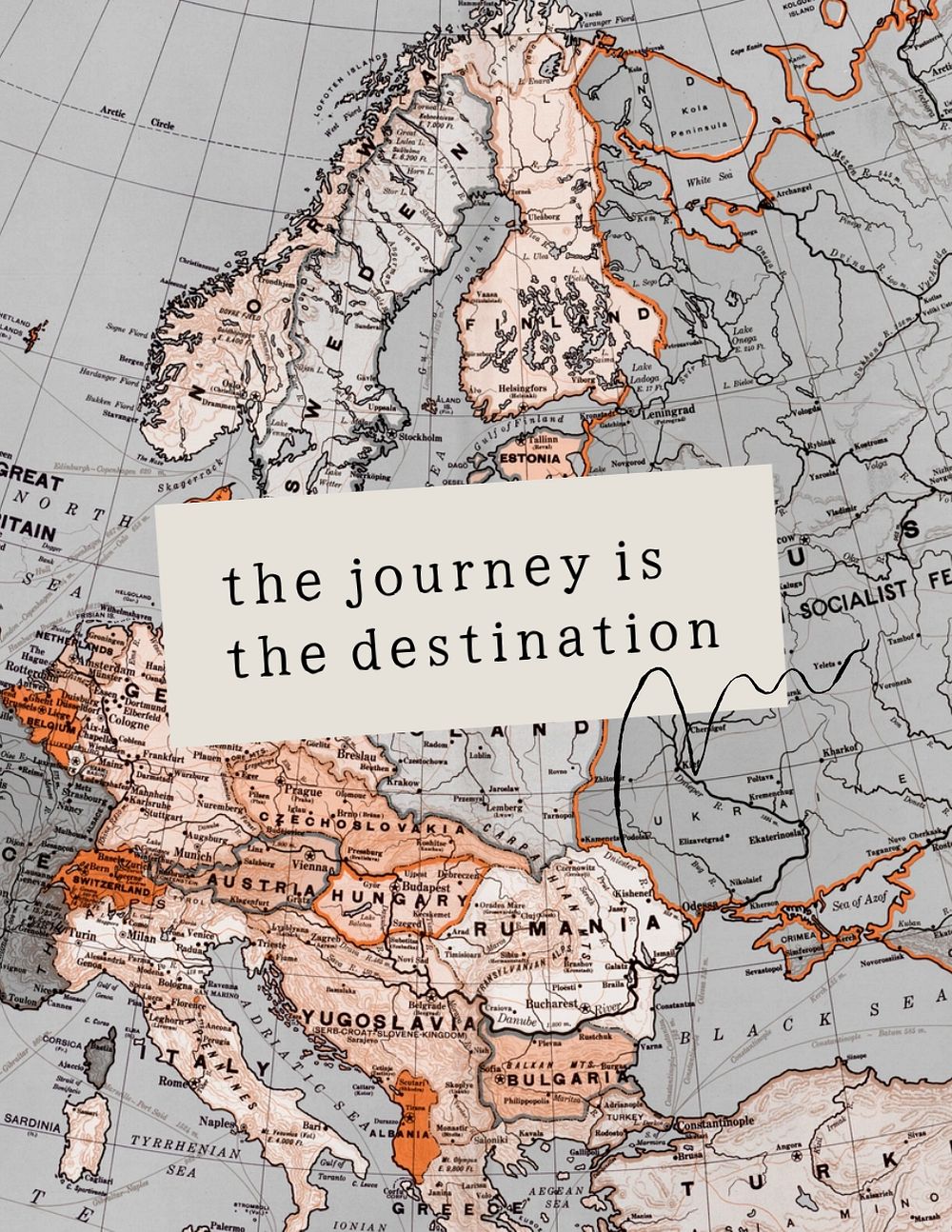 Travel map flyer template, editable | Premium Editable Template - rawpixel