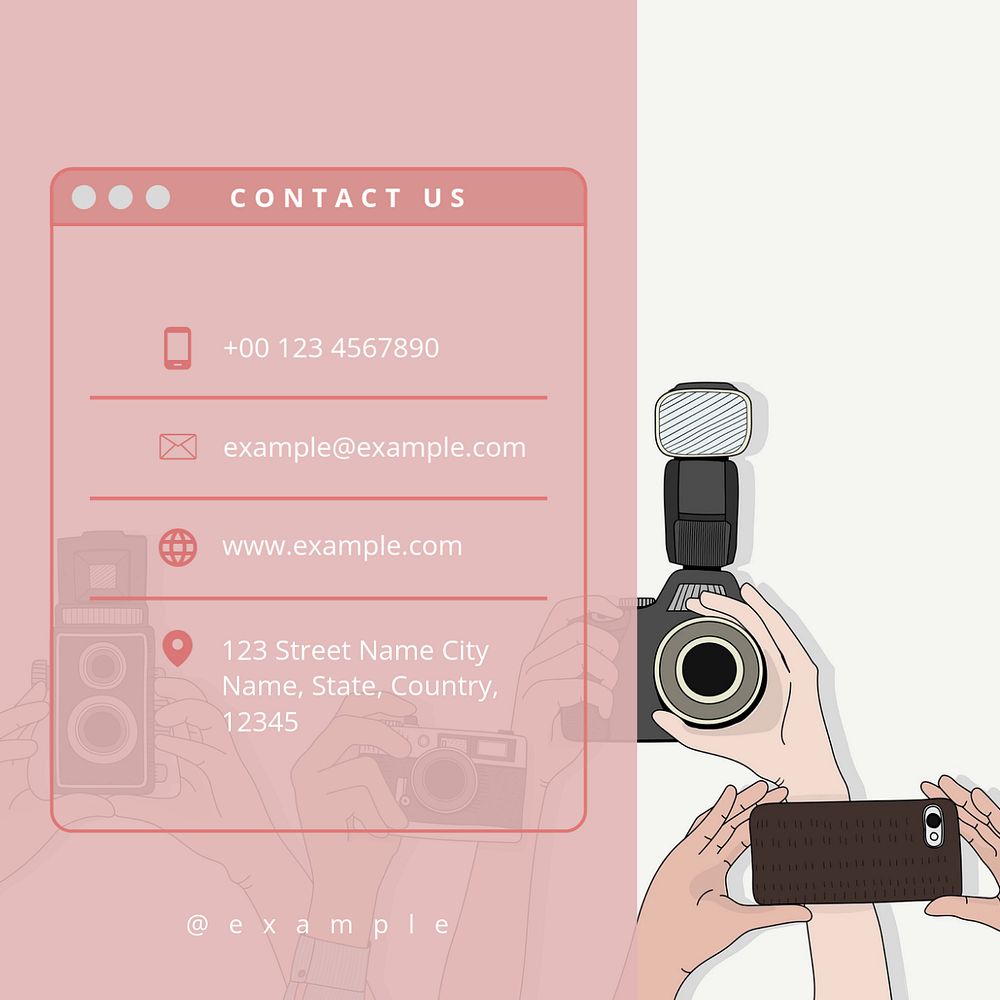 Contact us Instagram post template, | Premium Editable Template - rawpixel