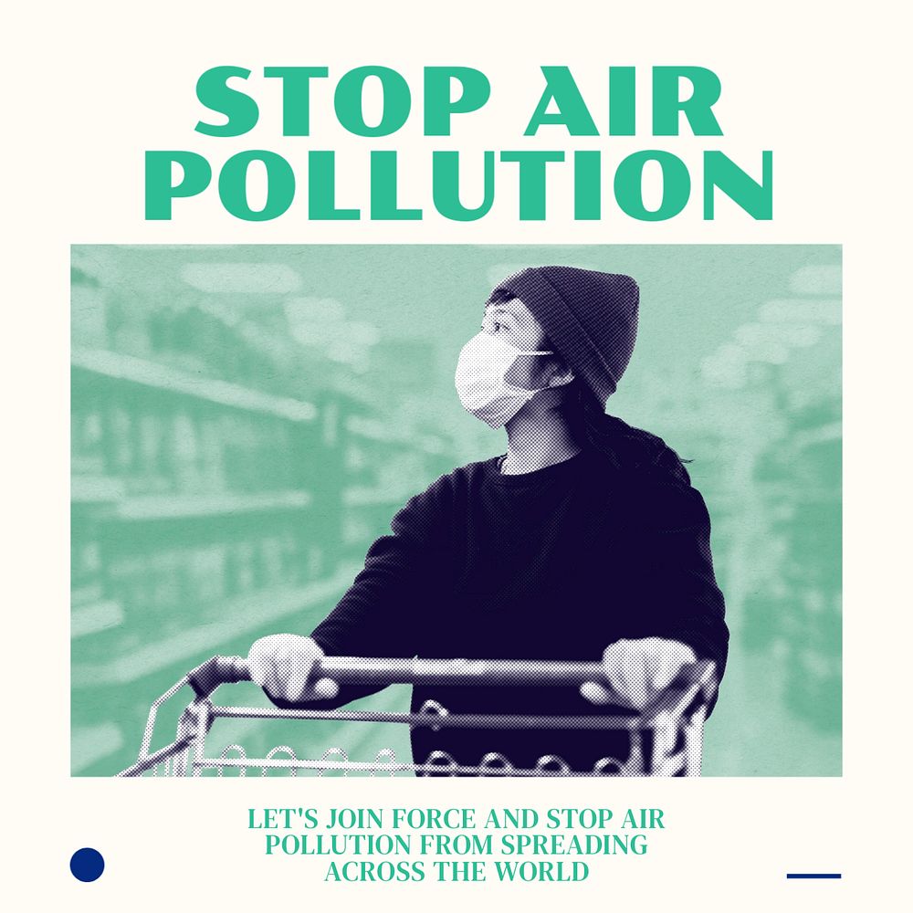 Stop air pollution social media | Free Editable Template - rawpixel