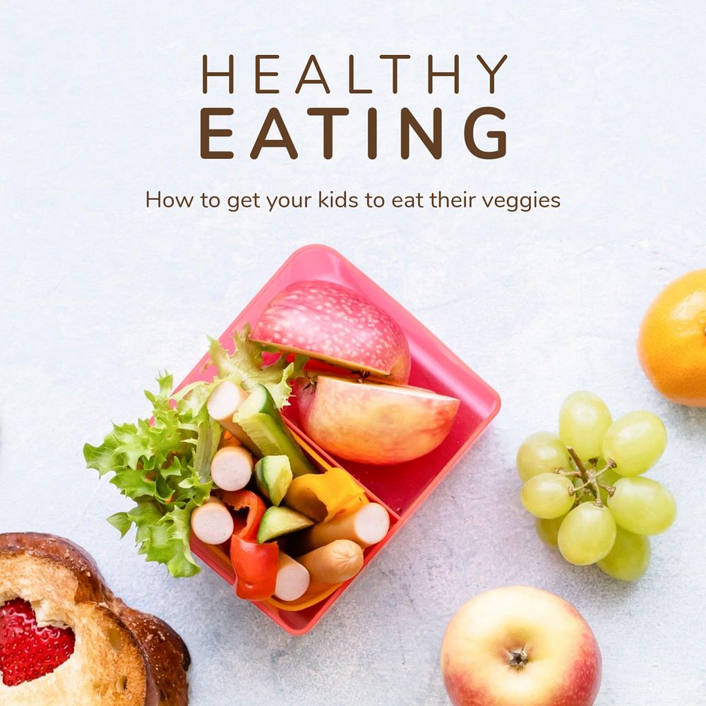 Healthy eating Instagram post template | Premium Editable Template ...