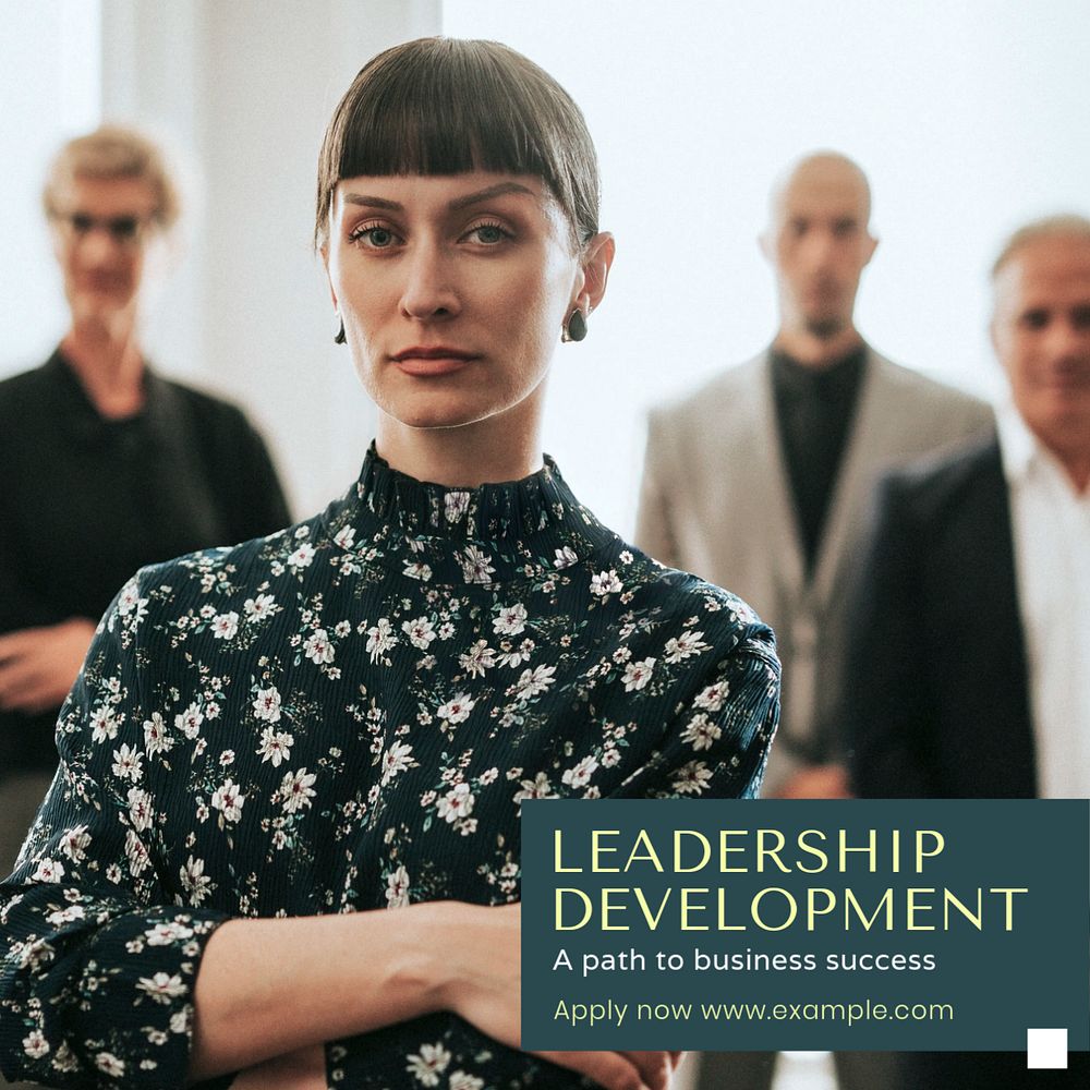 Leadership development Instagram post template, | Premium Editable Template - rawpixel
