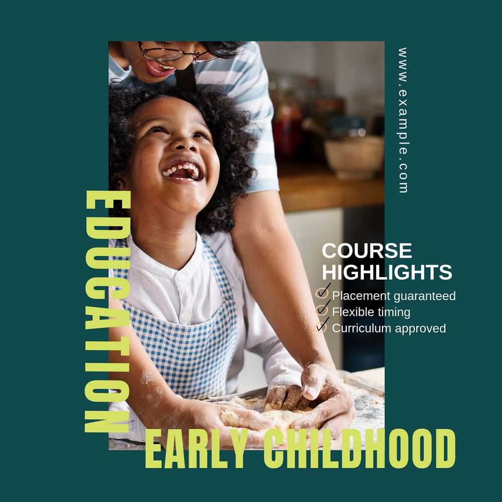 Early childhood education Instagram post | Premium Editable Template ...