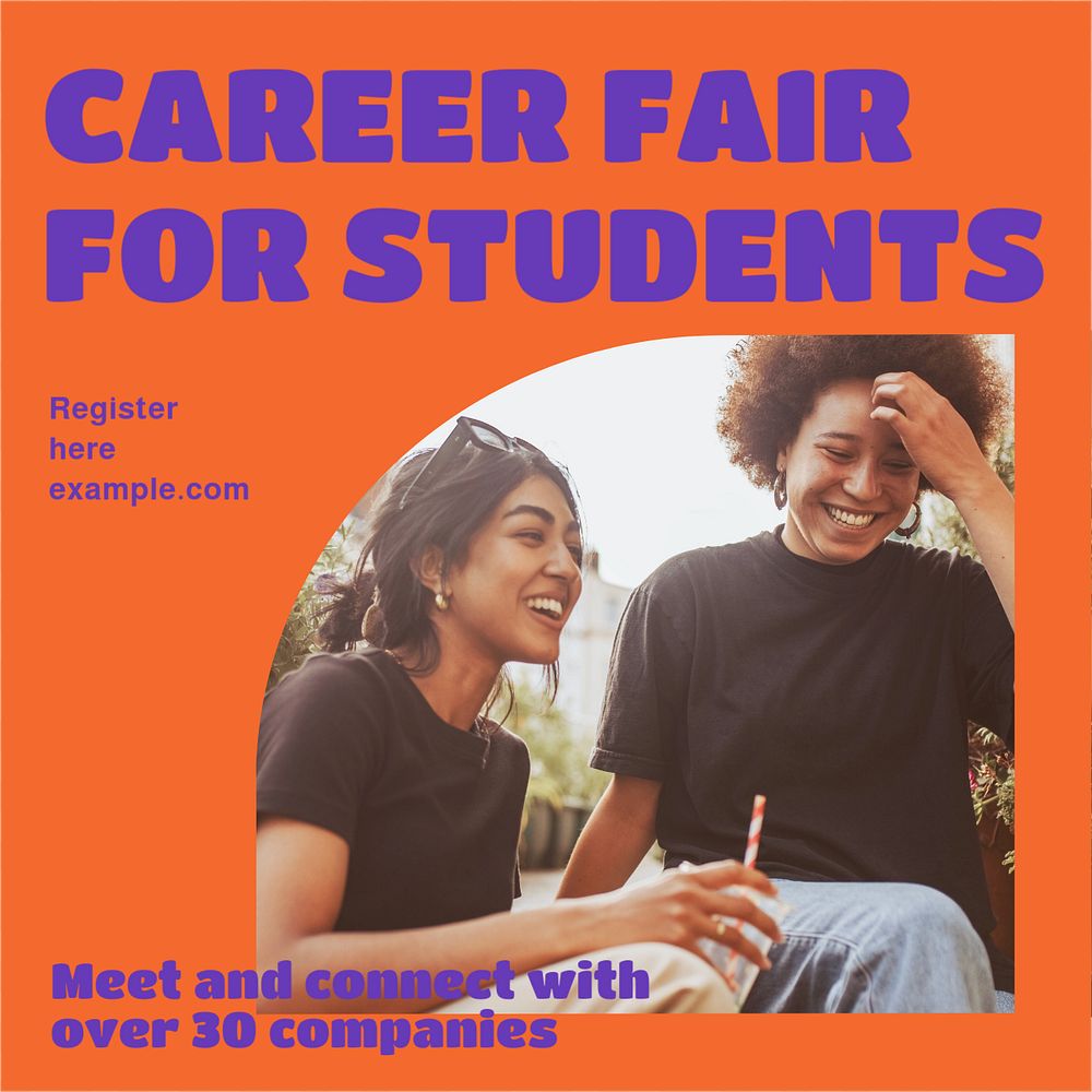 Career fair Instagram post template, | Premium Editable Template - rawpixel