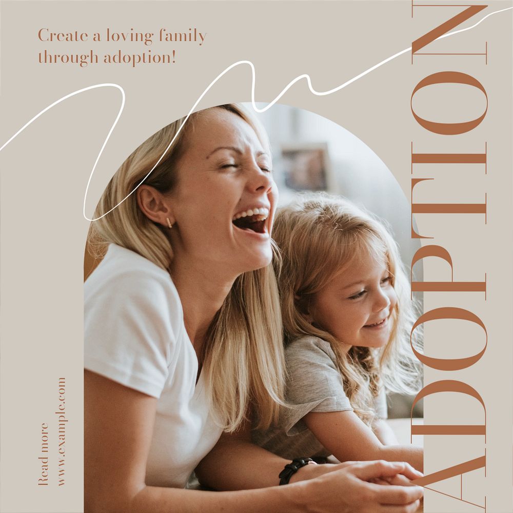 Child adoption Instagram post template, | Premium Editable Template ...