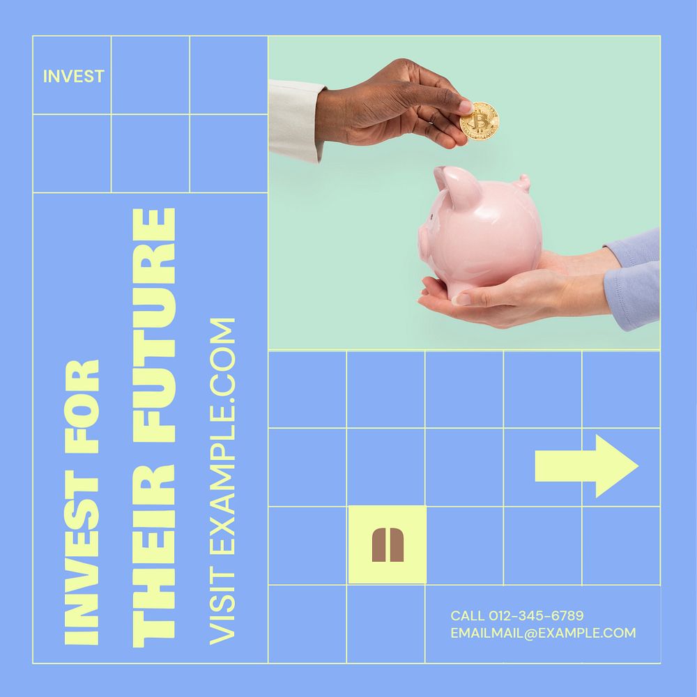 Investment guide Instagram post template, | Premium Editable Template ...