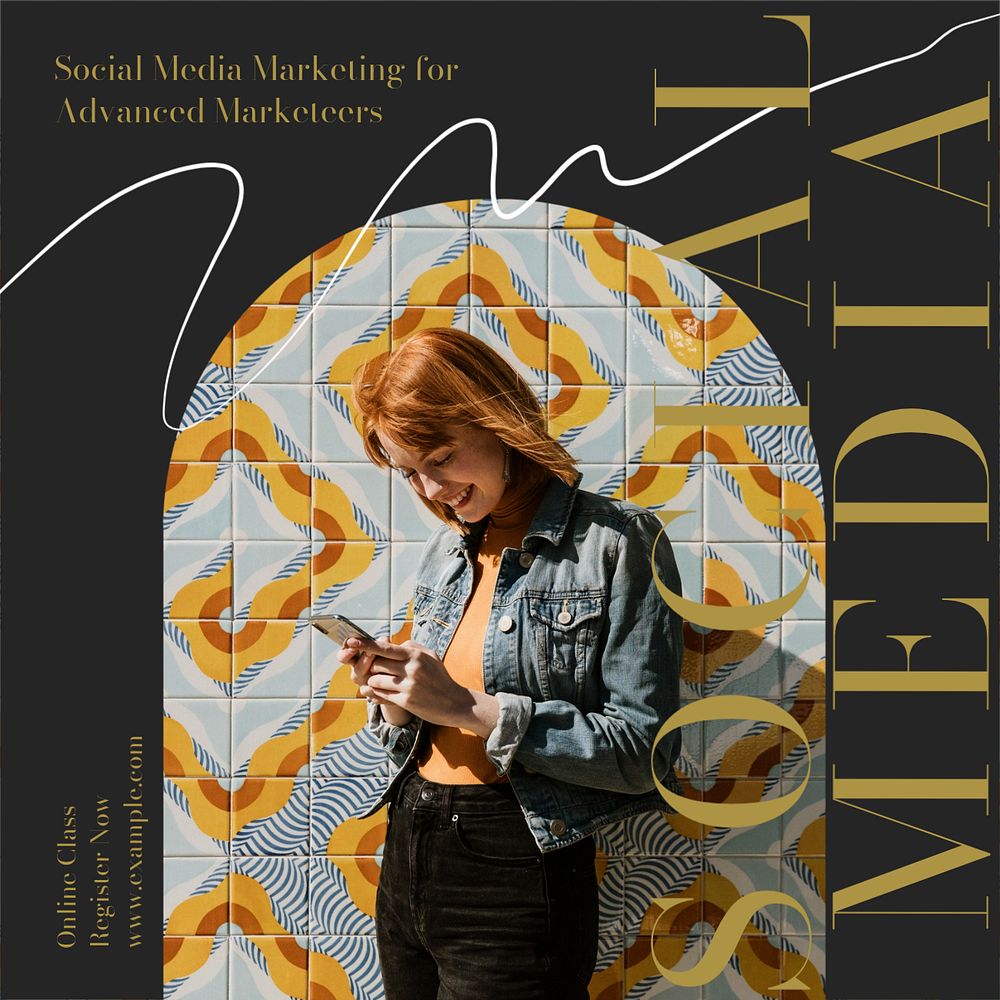 Social media course Instagram post | Premium Editable Template - rawpixel