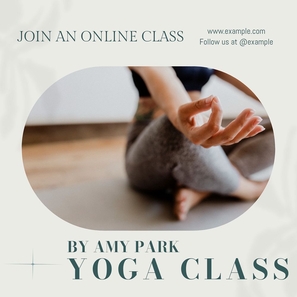 Yoga class advertisement Instagram post | Premium Editable Template ...