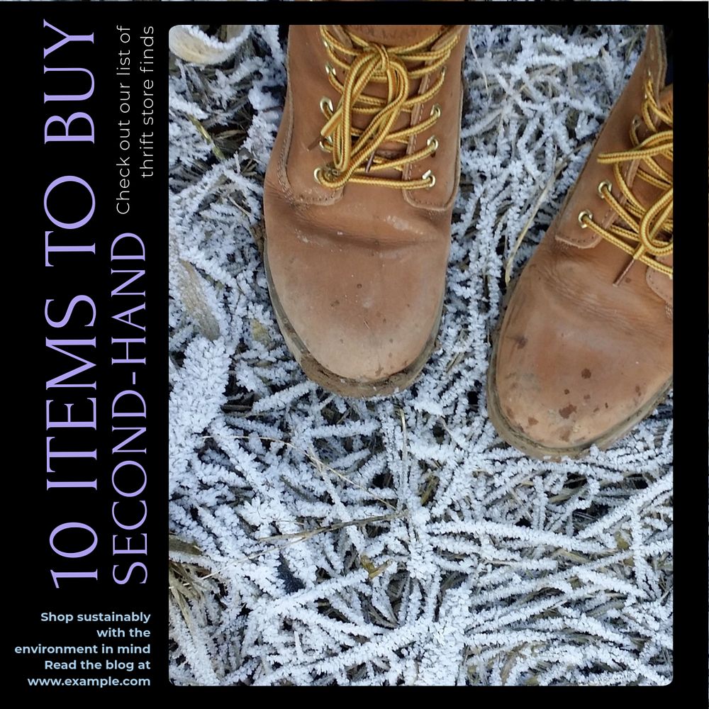 Second hand Instagram post template, | Premium Editable Template - rawpixel