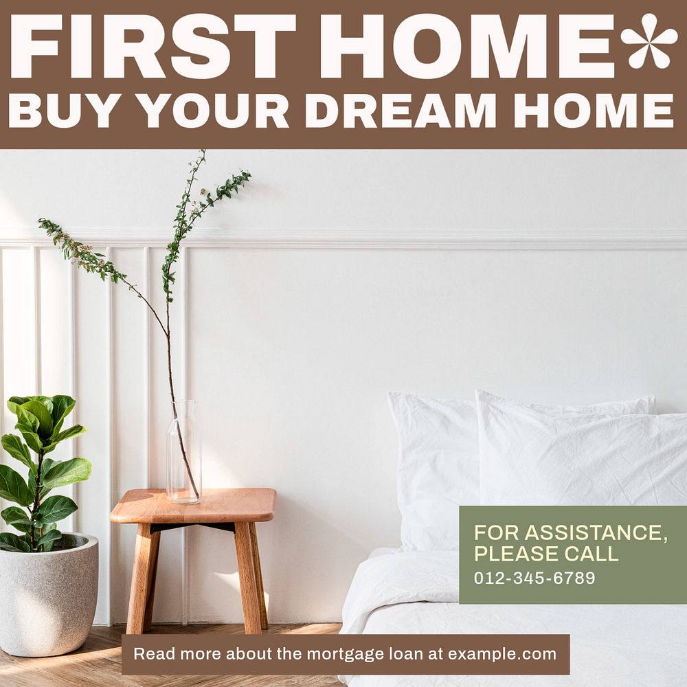 First home Instagram post template, | Premium Editable Template - rawpixel