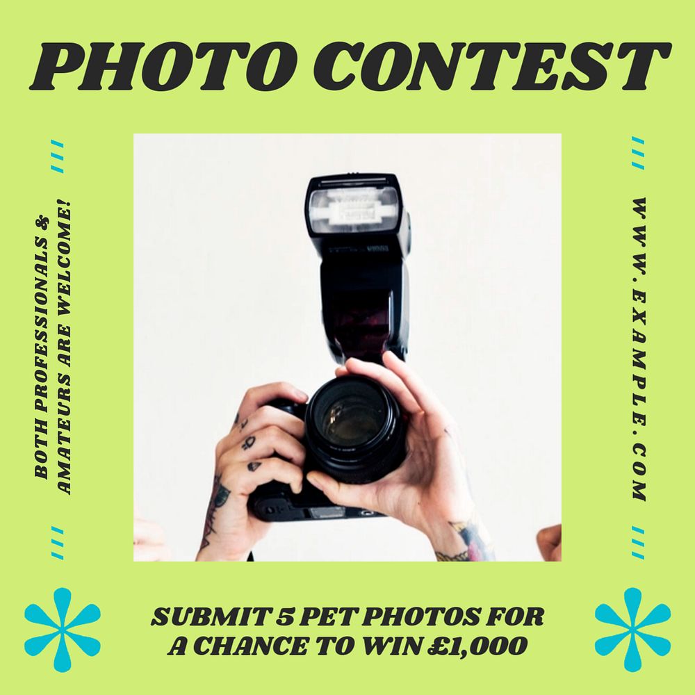 Photo contest Facebook post template, | Premium Editable Template ...